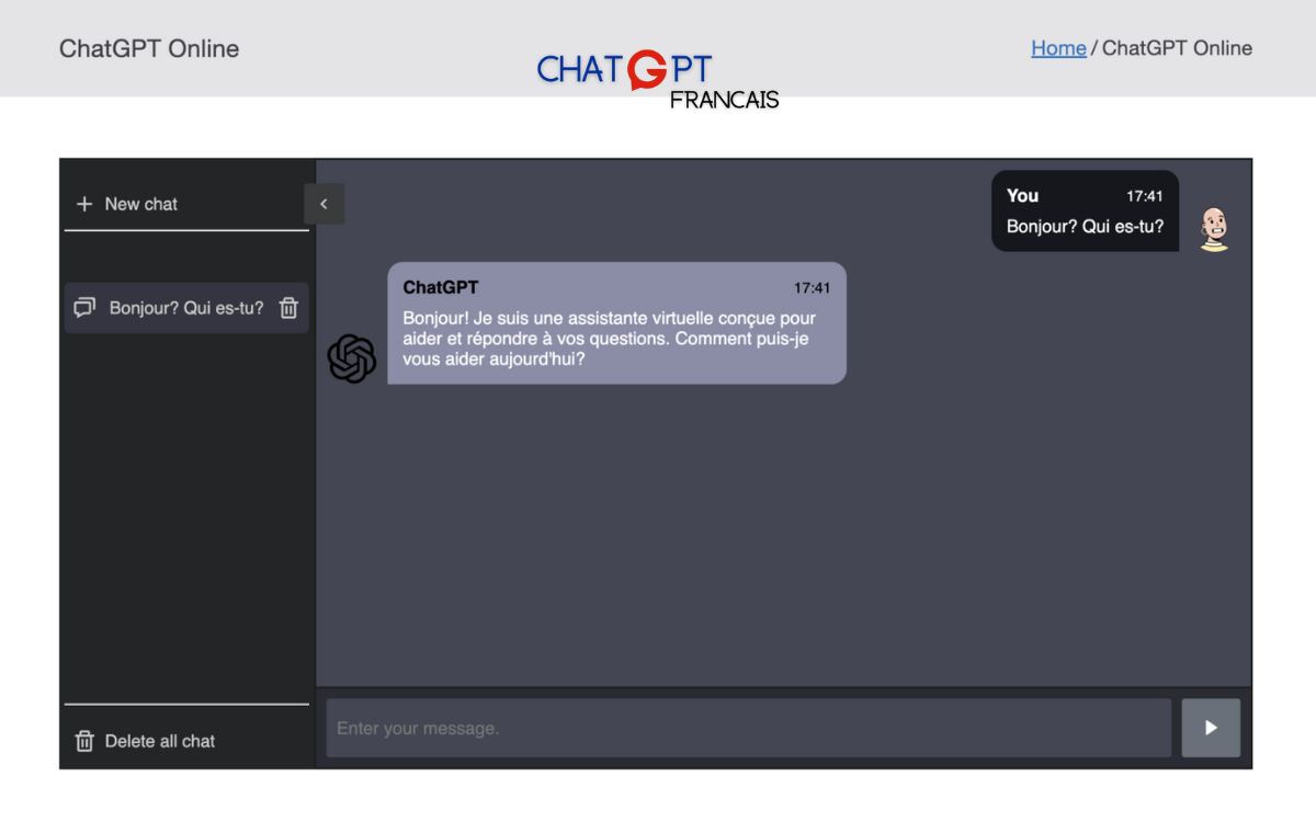 Panel · ChatGPT Français: Plateforme ChatGPT en Français gratuite
